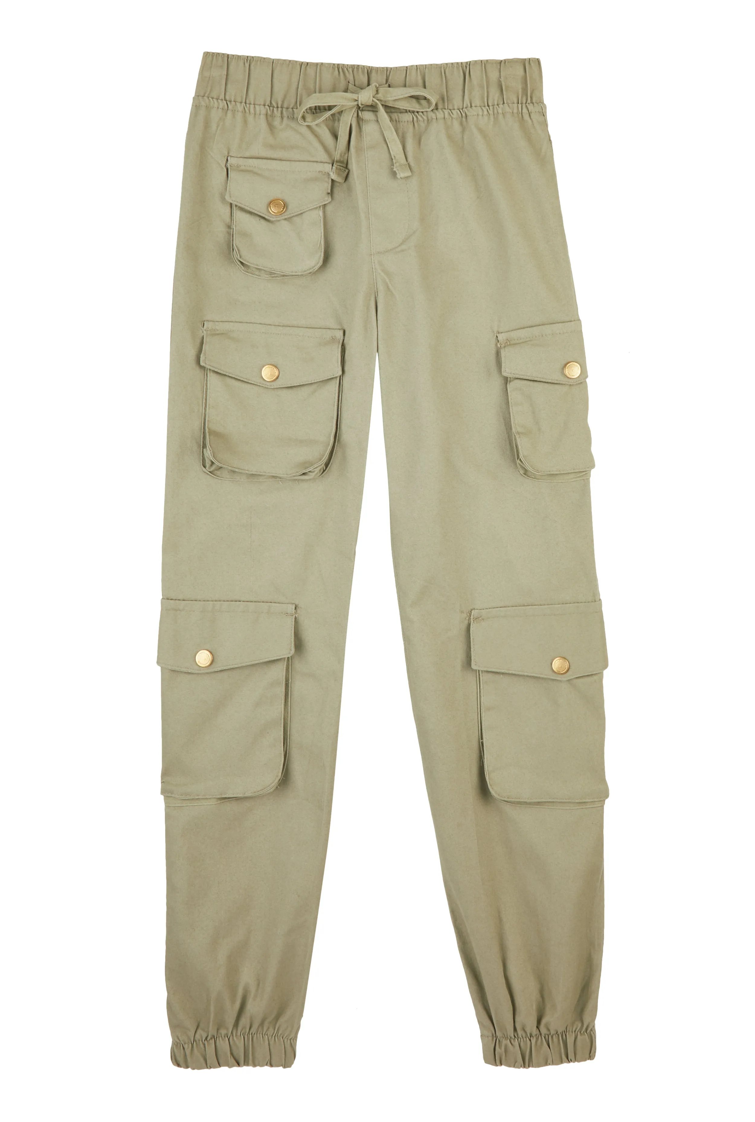 Girls Drawstring Cargo Joggers | Parallel