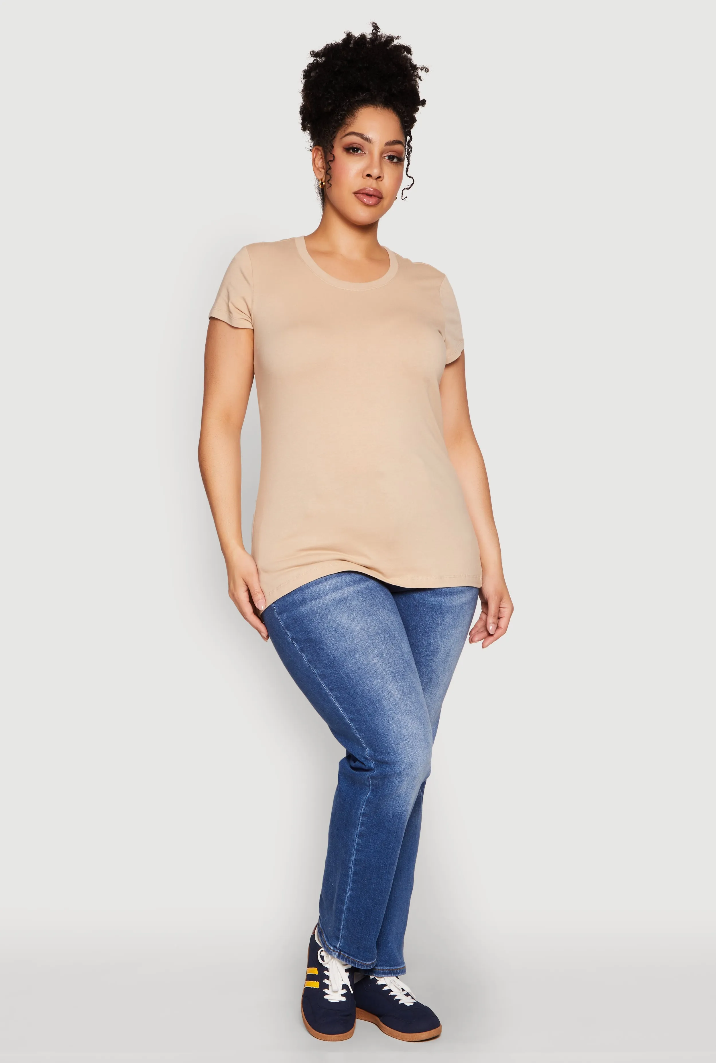 Plus Size Basic Crew Neck Tee | Parallel