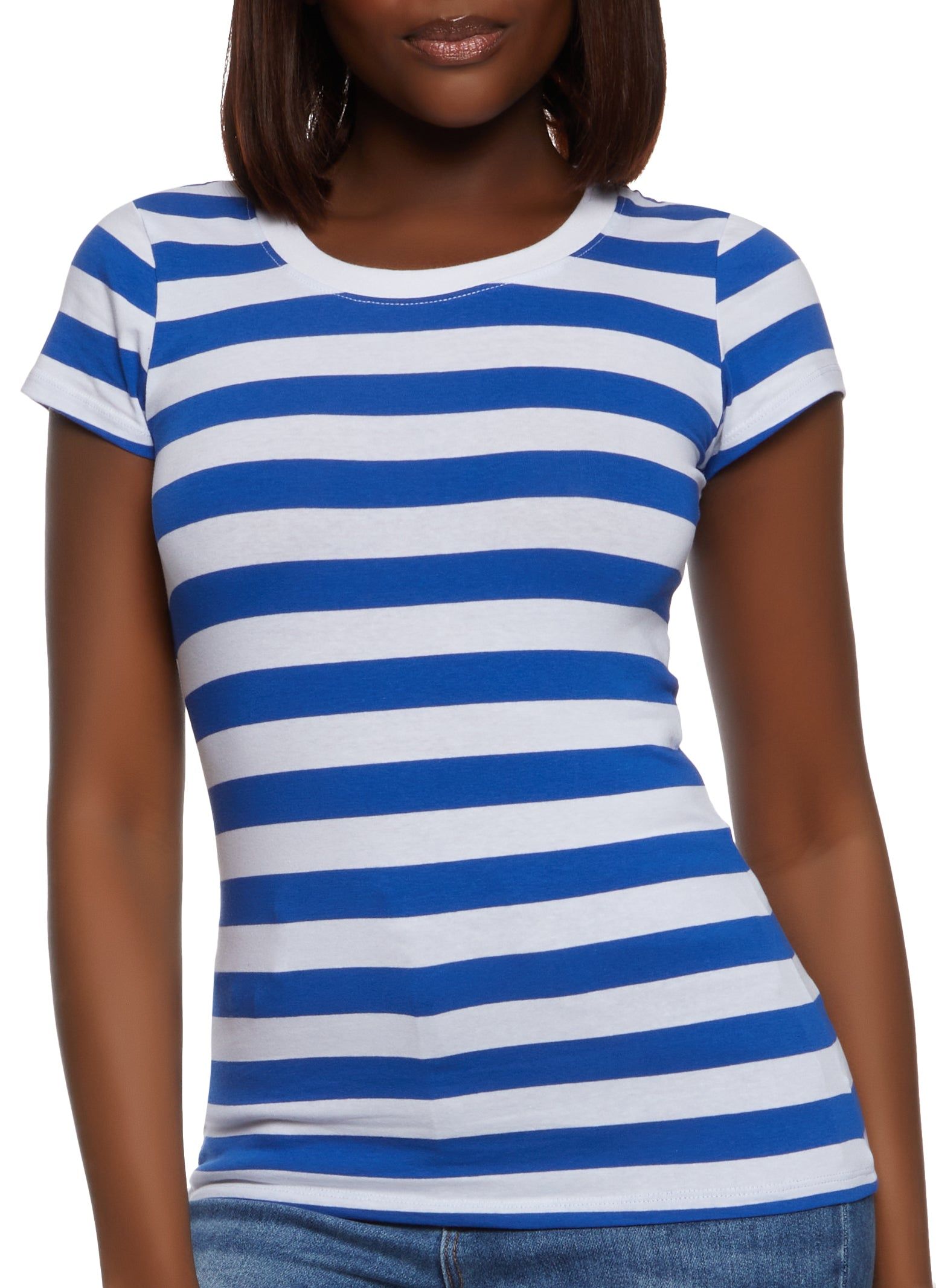 Striped Crew Neck Tee | Parallel
