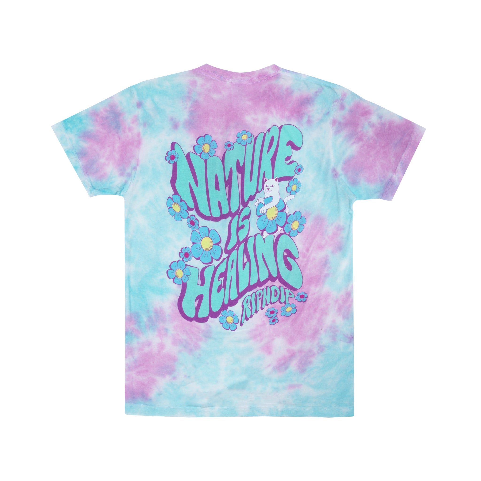 Nature Is Healing Tee (Aqua/Pink Tie Dye) | Parallel