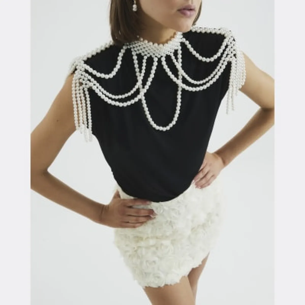 Premium White Pearl Body Chain | Parallel