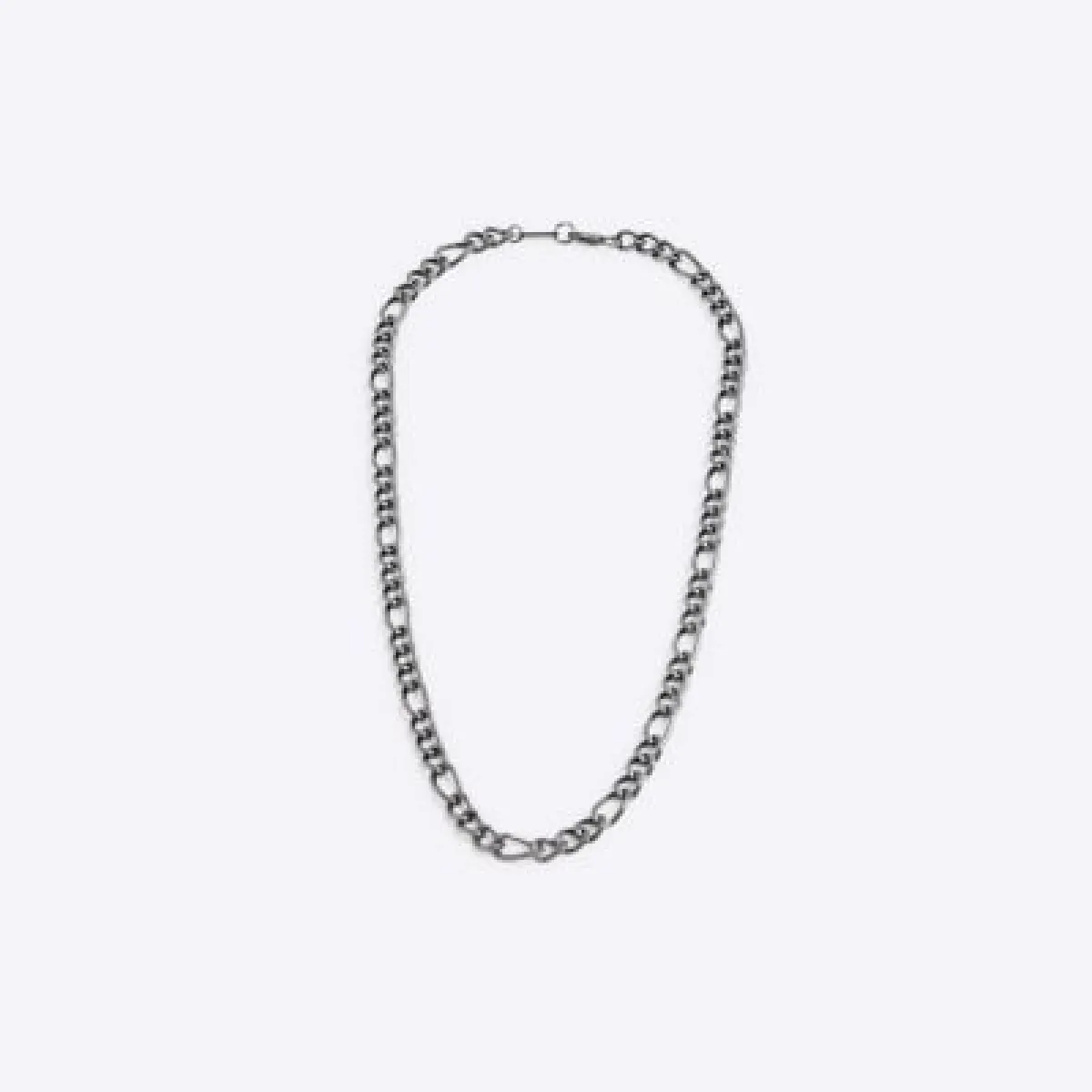Silver colour chain link necklace | Parallel