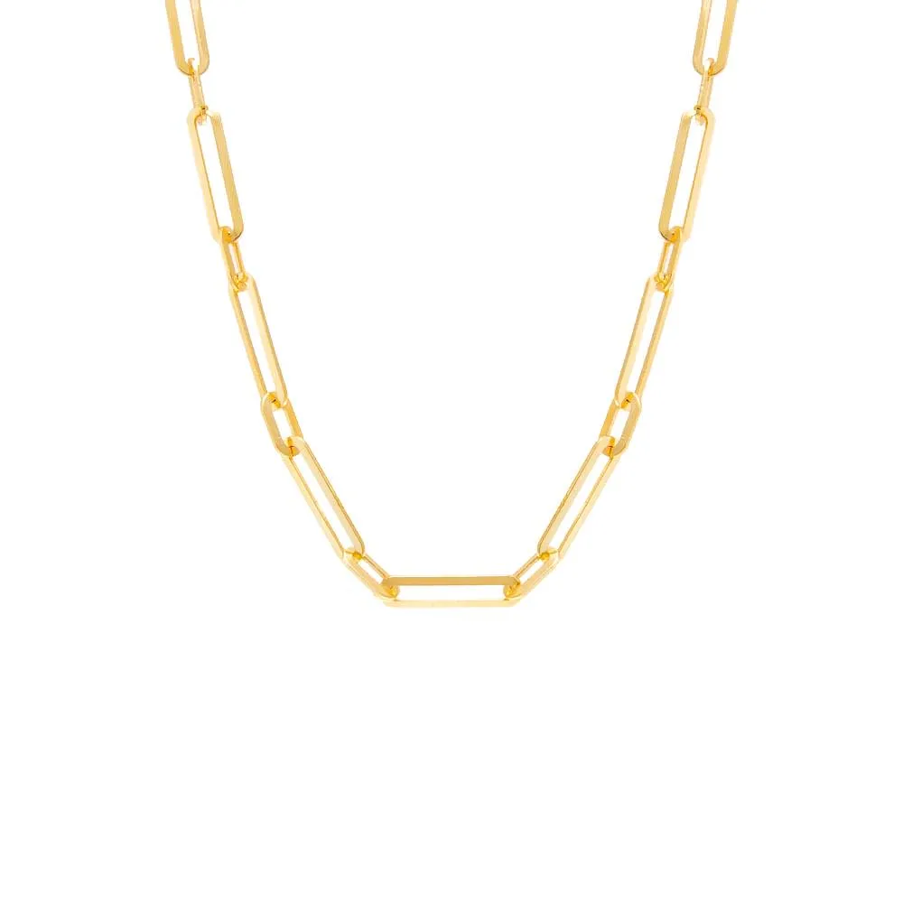 Wide Elongated Paperclip Chain Necklace | Parallel