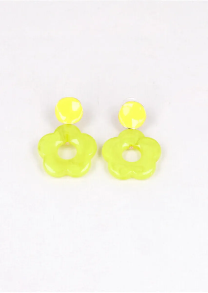 Aretes Flor Acrilico | Parallel