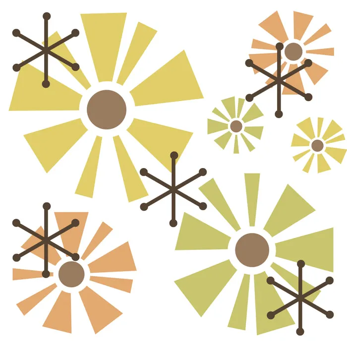 Atomic Age Flowers Multicolored 1 | Parallel