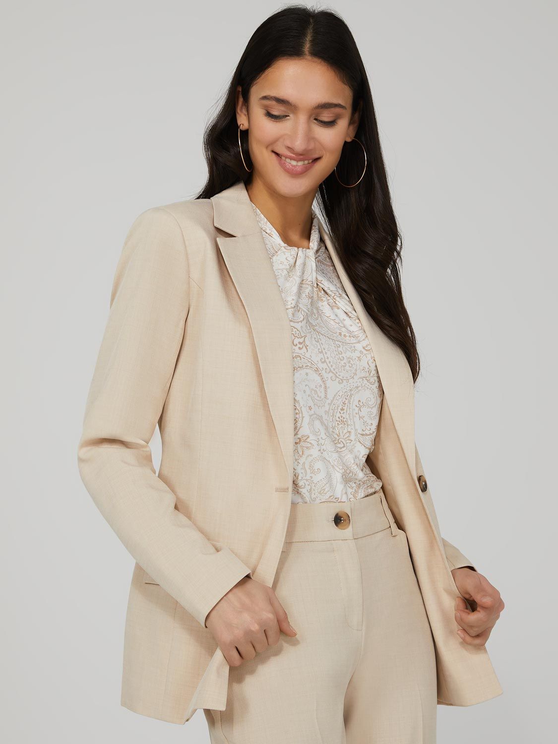 One-Button Blazer With Back Slit | Parallel