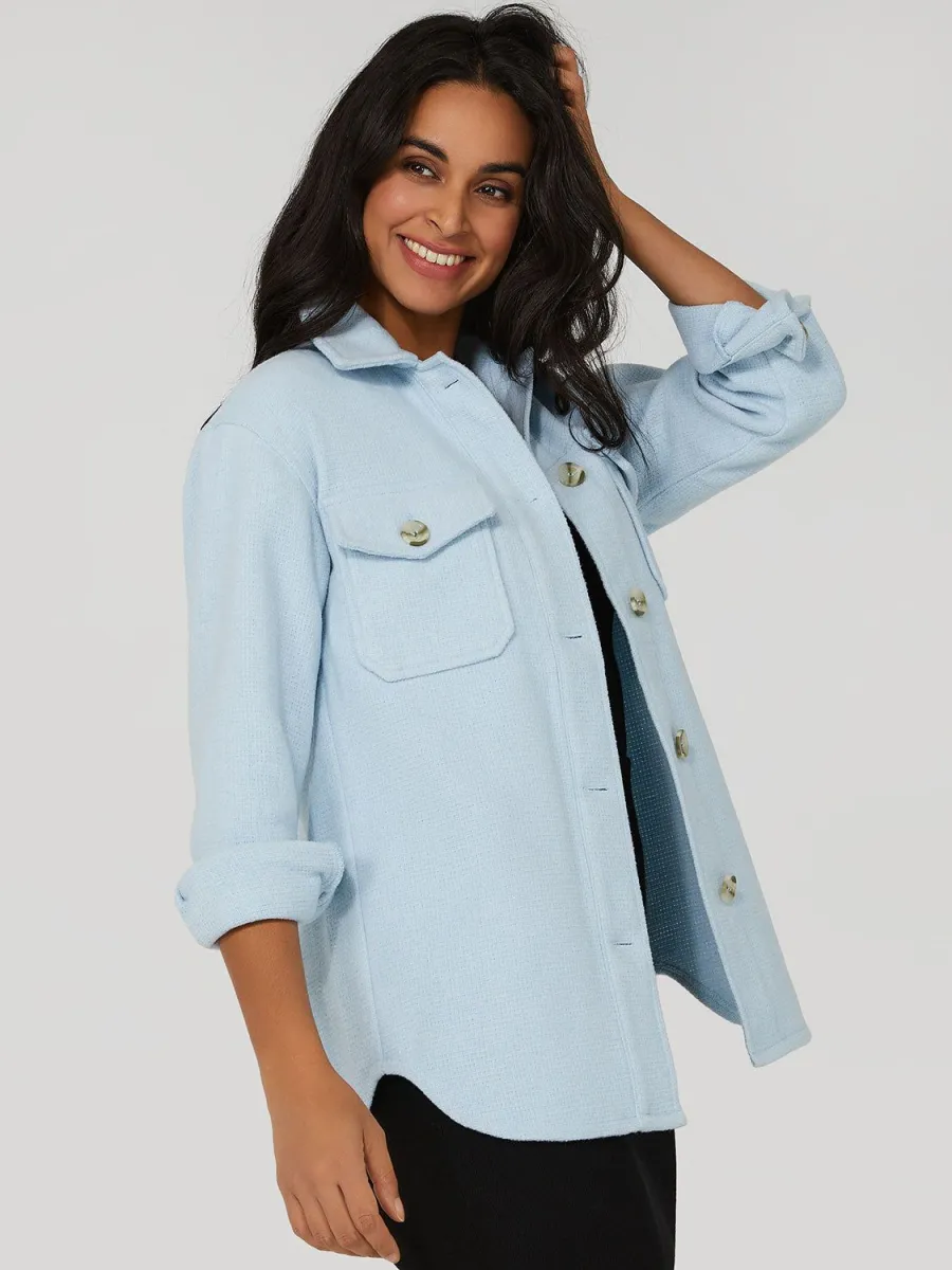 Textured Button-Down Shacket | Parallel