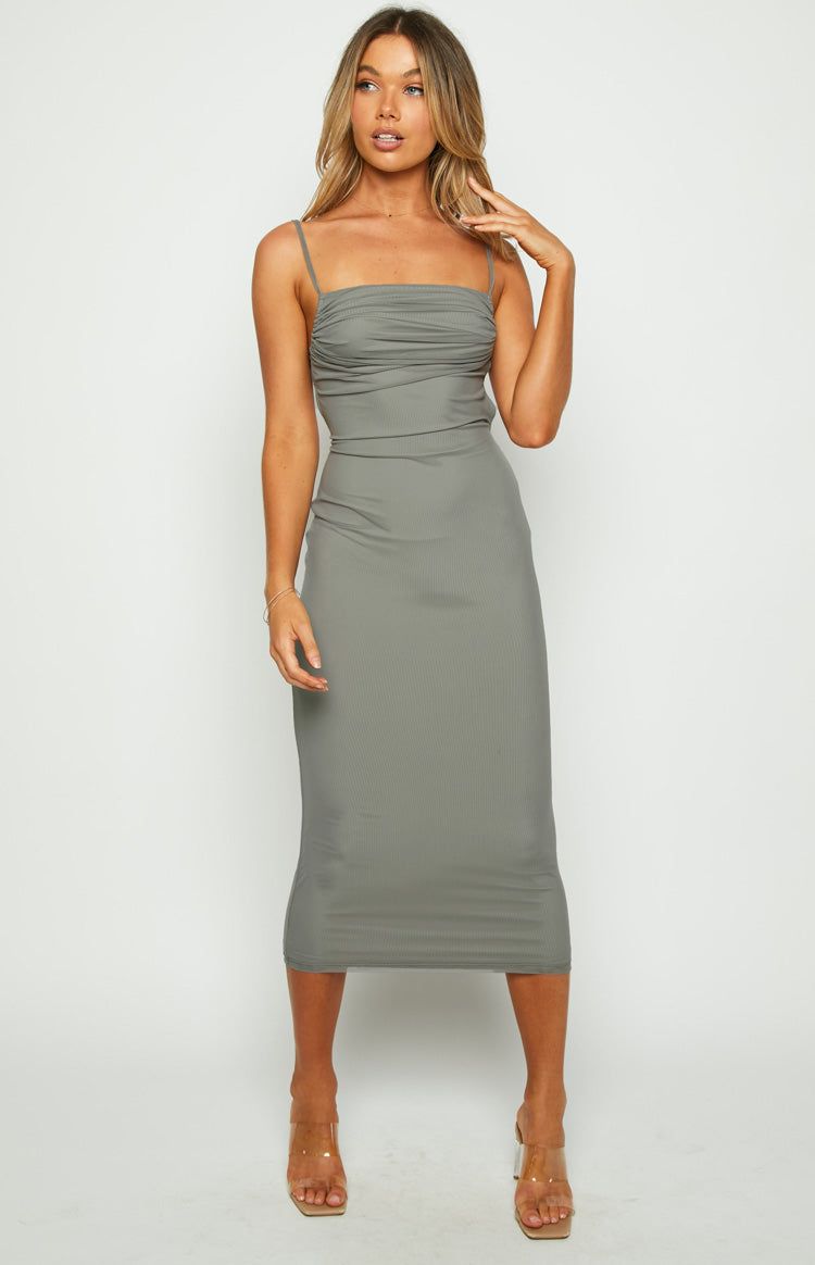 Maree Grey Midi Dress | Parallel