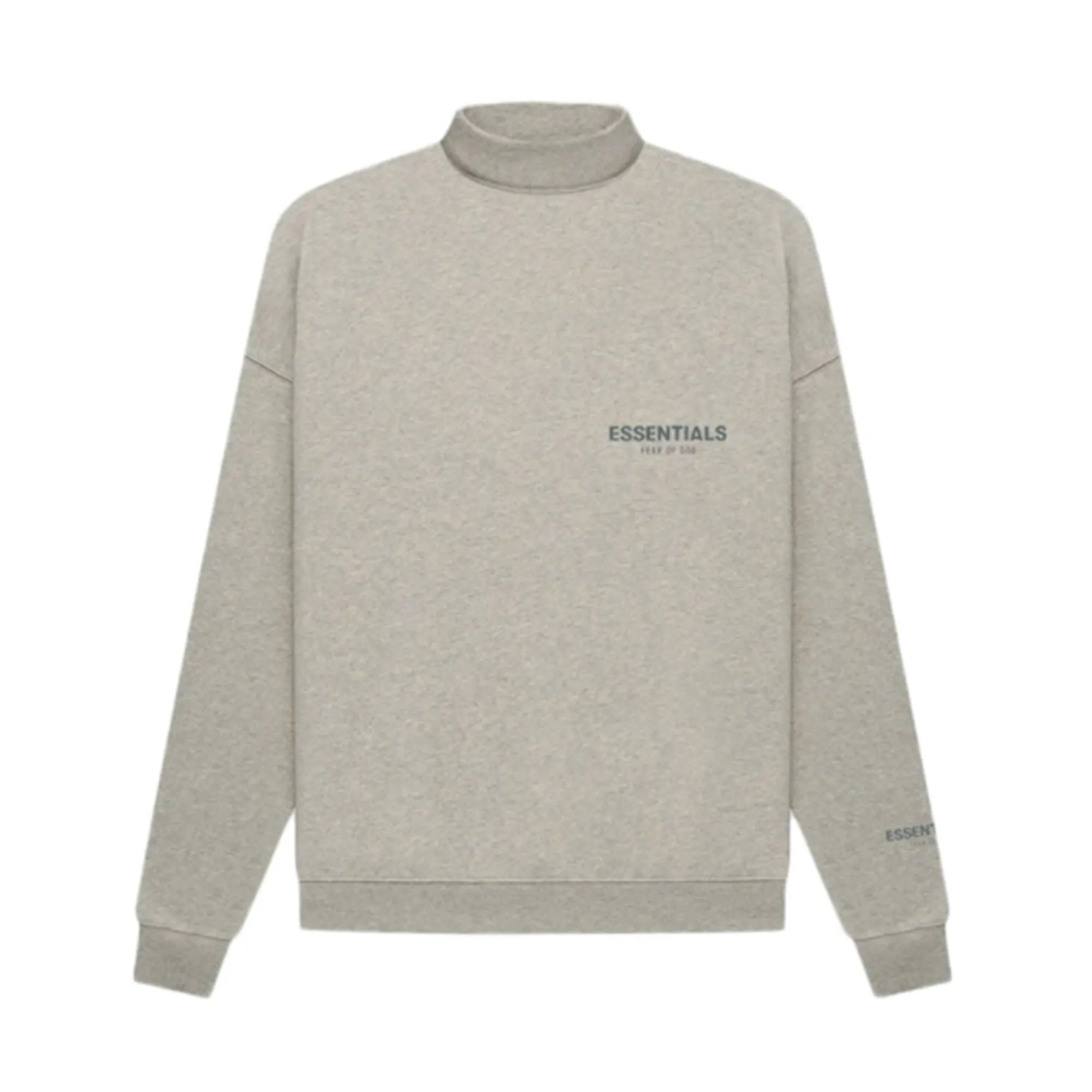 FOG Essentials Core Collection Pullover Mockneck Dark Heather Oatmeal ...