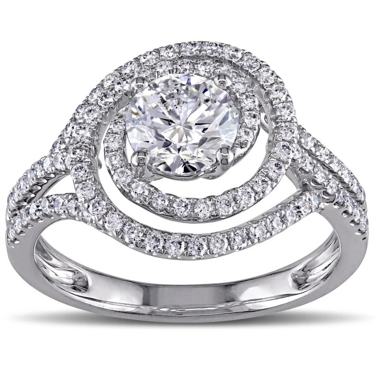 Miadora Signature Collection 18k White Gold 1 1/2ct TDW Diamond ...