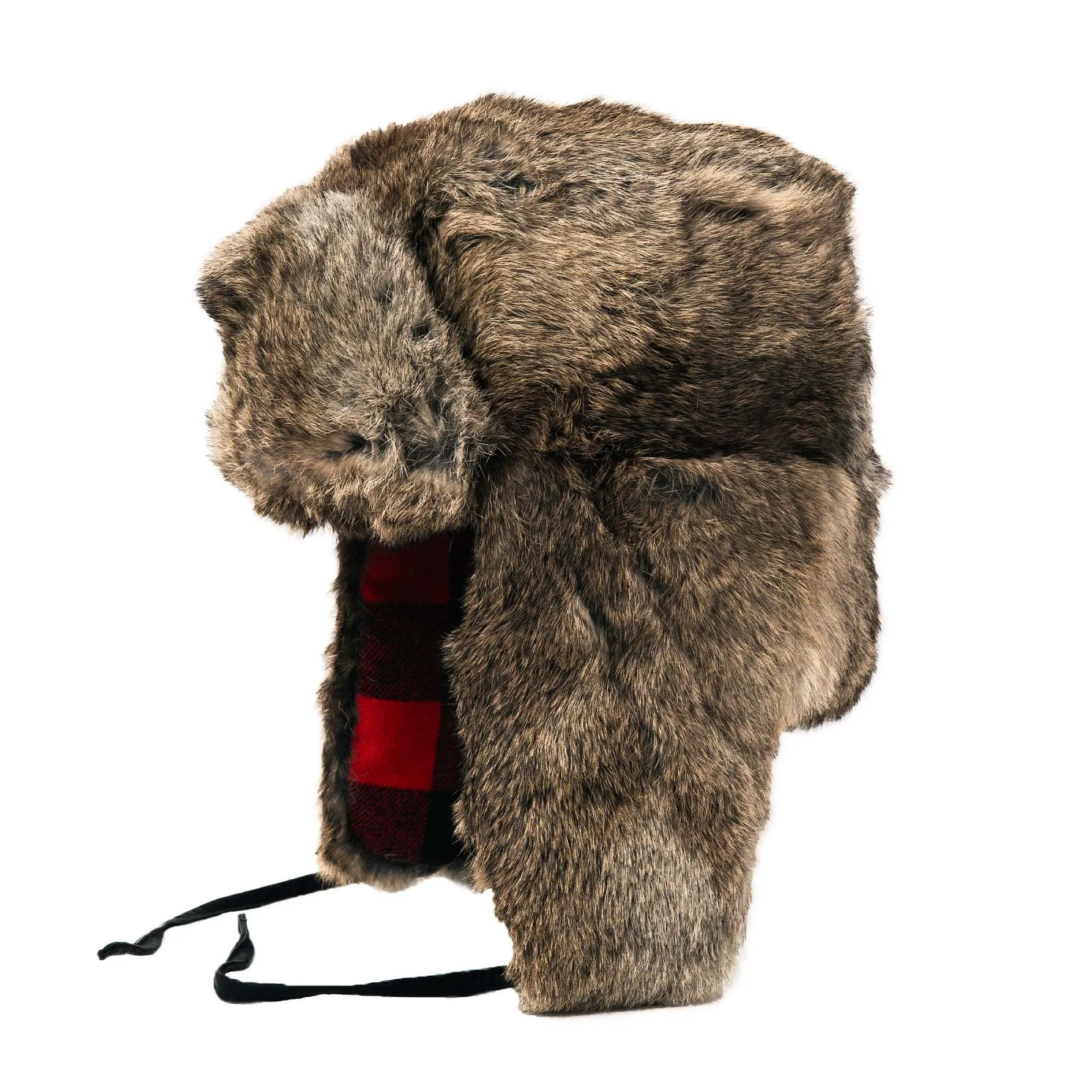 Rabbit Full Fur Russian Style with Buffalo Check | Parallel