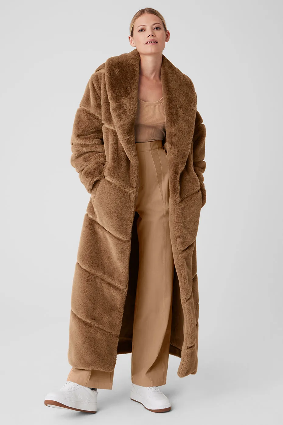 Faux Fur Cascade Jacket - Toasted Almond | Parallel