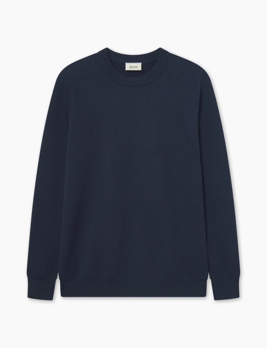 DELTA RIB KNIT - NAVY | Parallel