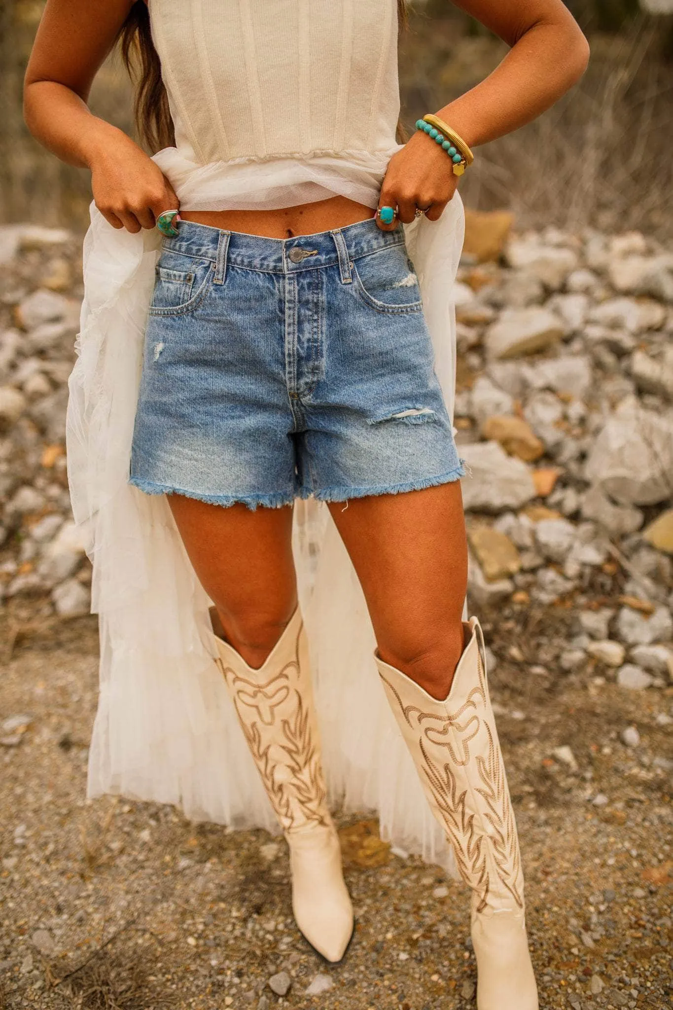 Indigo Denim Shorts | Parallel