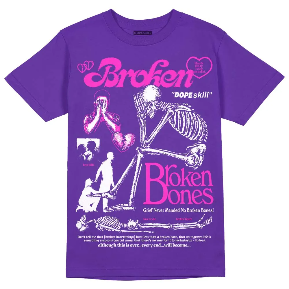 PURPLE Collection DopeSkill Purple T-shirt Broken Bones Graphic | Parallel