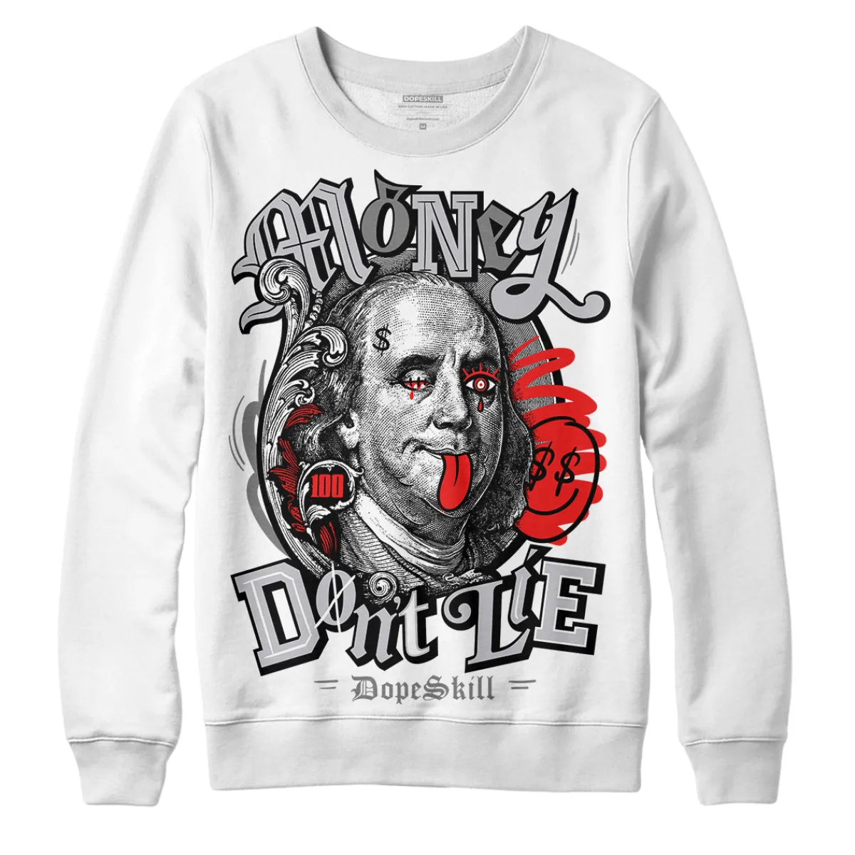 Grey Collection DopeSkill Sweatshirt Money Don't Lie Graphic | Parallel