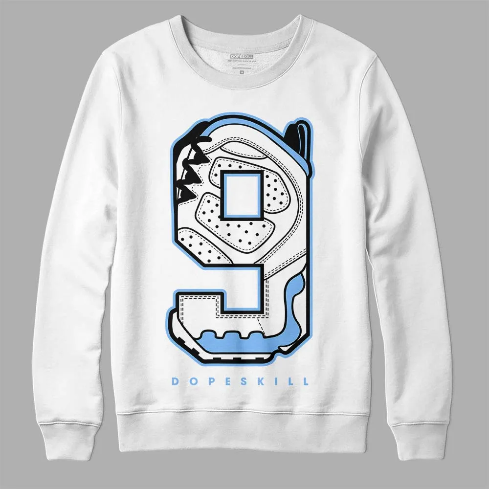 Powder Blue 9s DopeSkill Sweatshirt No.9 Graphic | Parallel