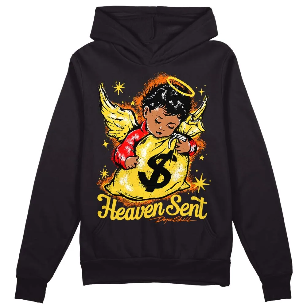 Black Tour Yellow AJ 4 Thunder DopeSkill Hoodie Sweatshirt Heaven Sent Graphic | Parallel