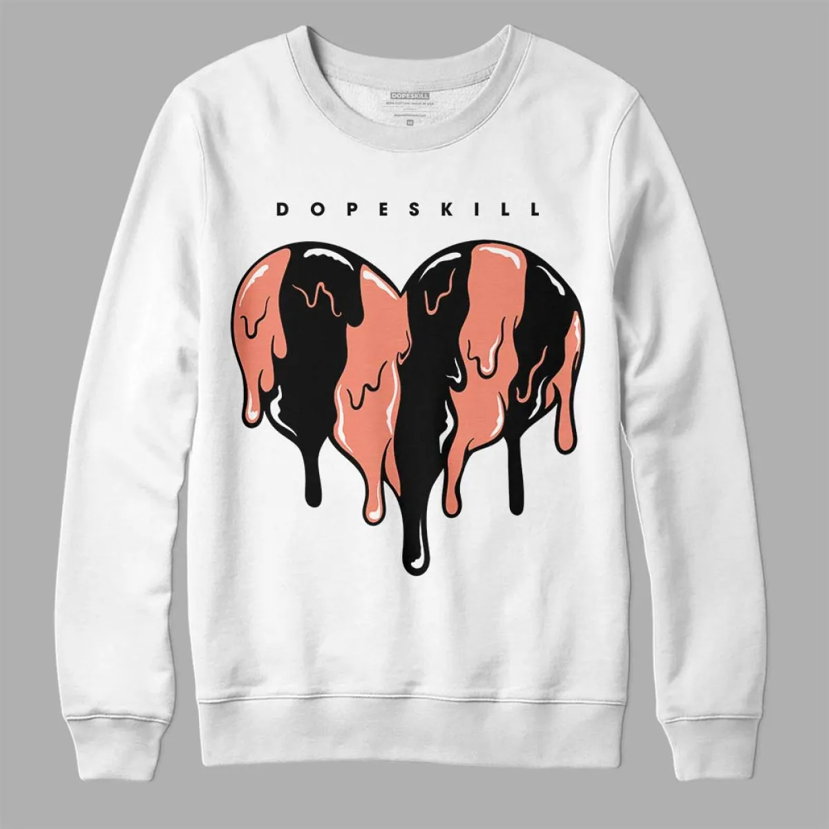 Dunk Amber Brown DopeSkill Sweatshirt Slime Drip Heart Graphic | Parallel