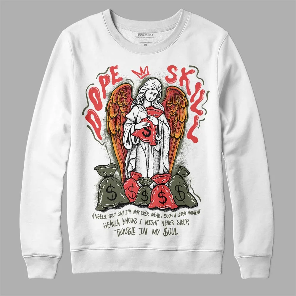 Dunk Mystic Red Cargo Khaki DopeSkill Sweatshirt Angels Graphic | Parallel