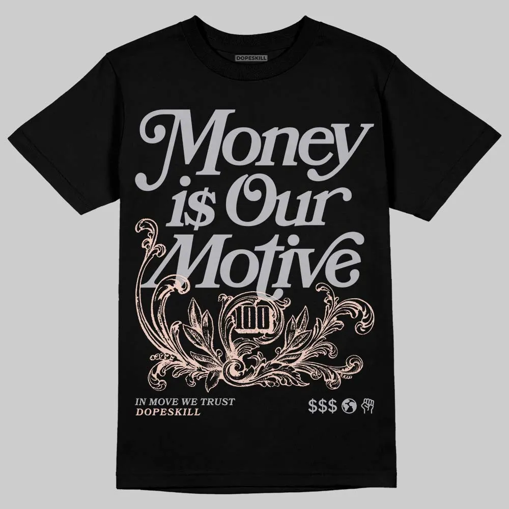 1130 Oyster Grey DopeSkill T-Shirt Money Is Our Motive Typo Graphic ...