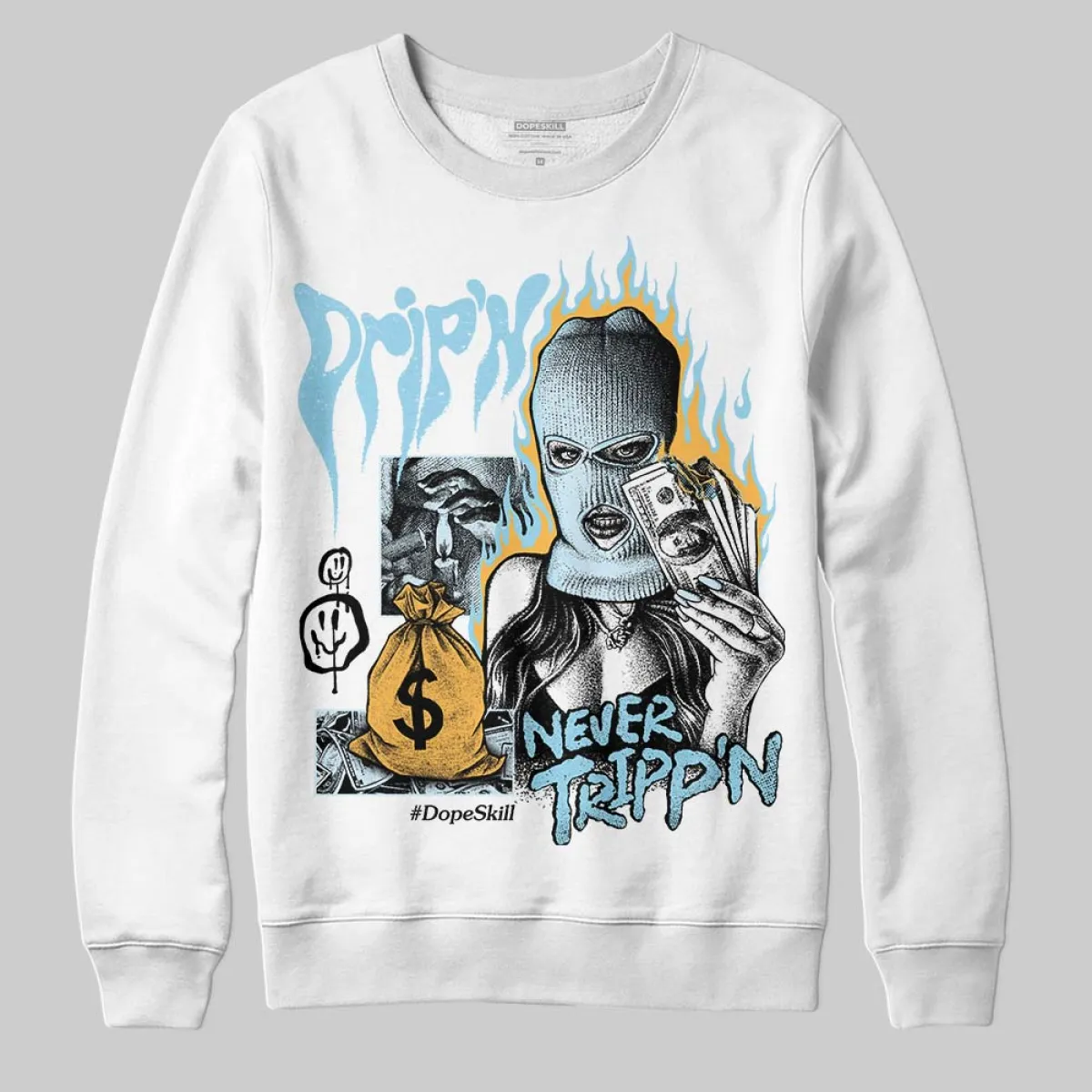 Knu Stack Vintage Satin Dream Blue DopeSkill Sweatshirt Drip'n Never ...