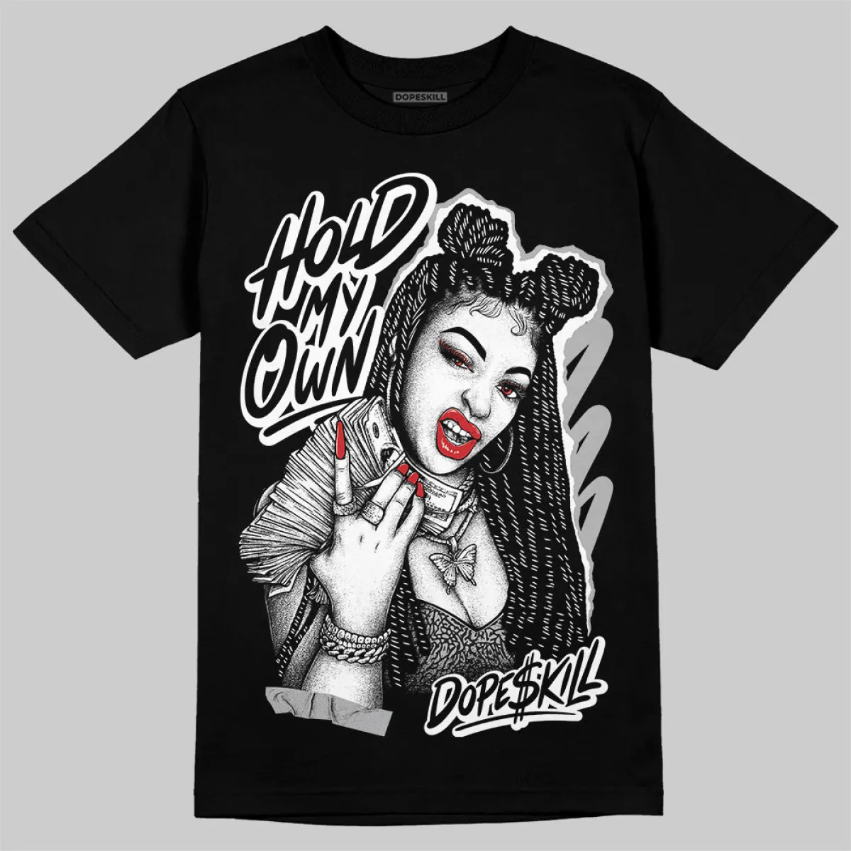 Black Cement 3s DopeSkill T-Shirt New H.M.O Graphic | Parallel