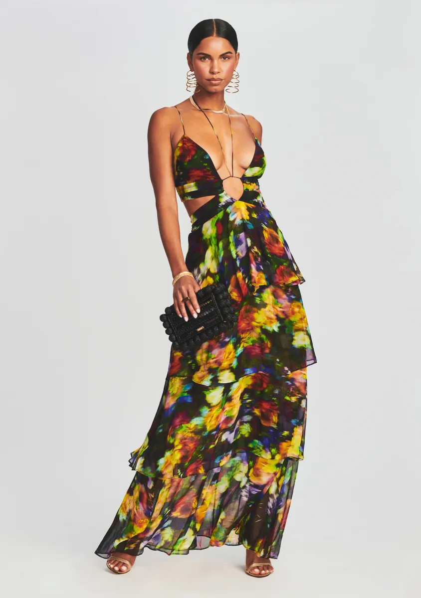 Paulina Silk Chiffon Dress | Parallel