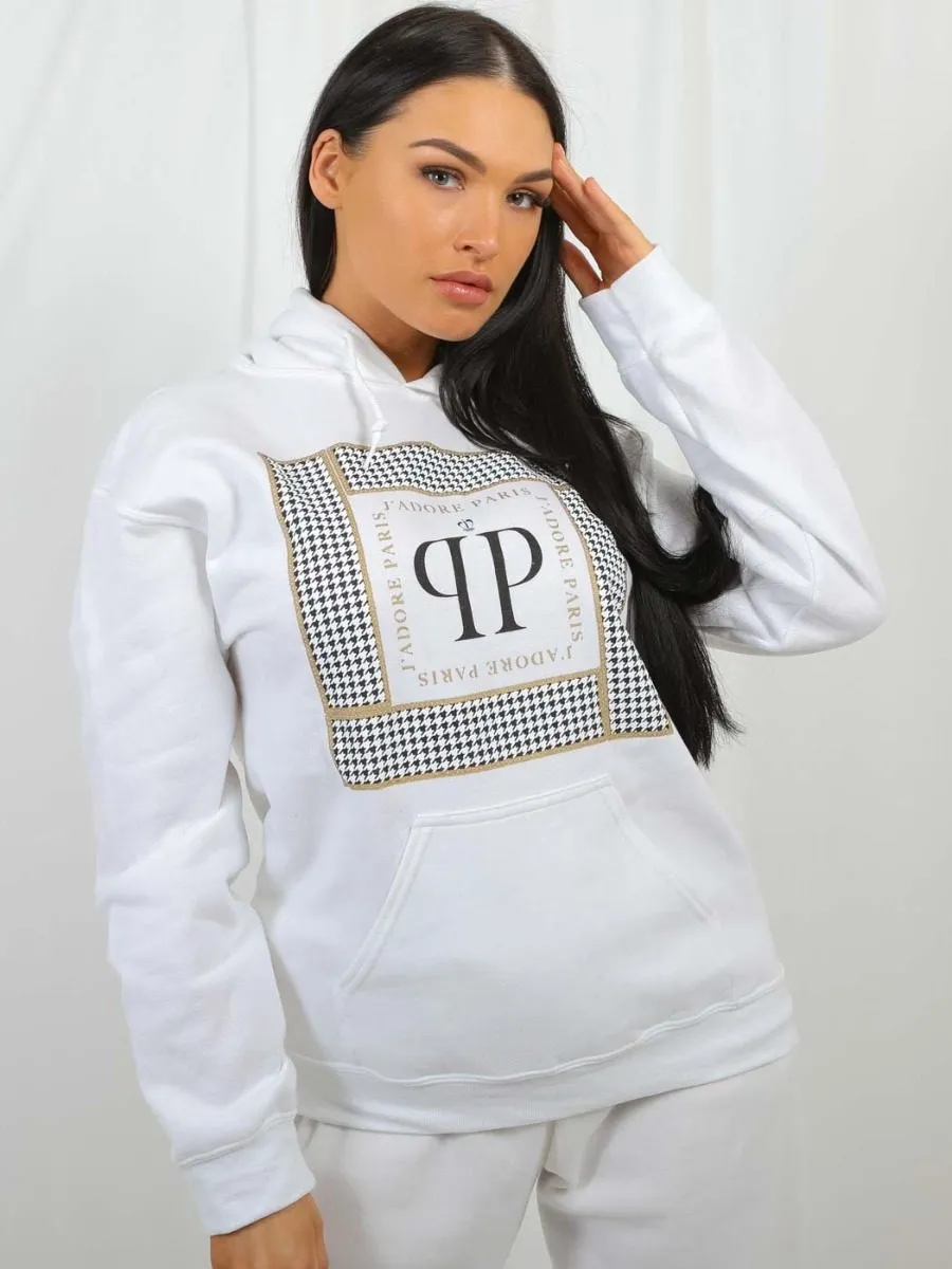 Jenny J'Adore Paris Print Fleeced Hoodie | Parallel