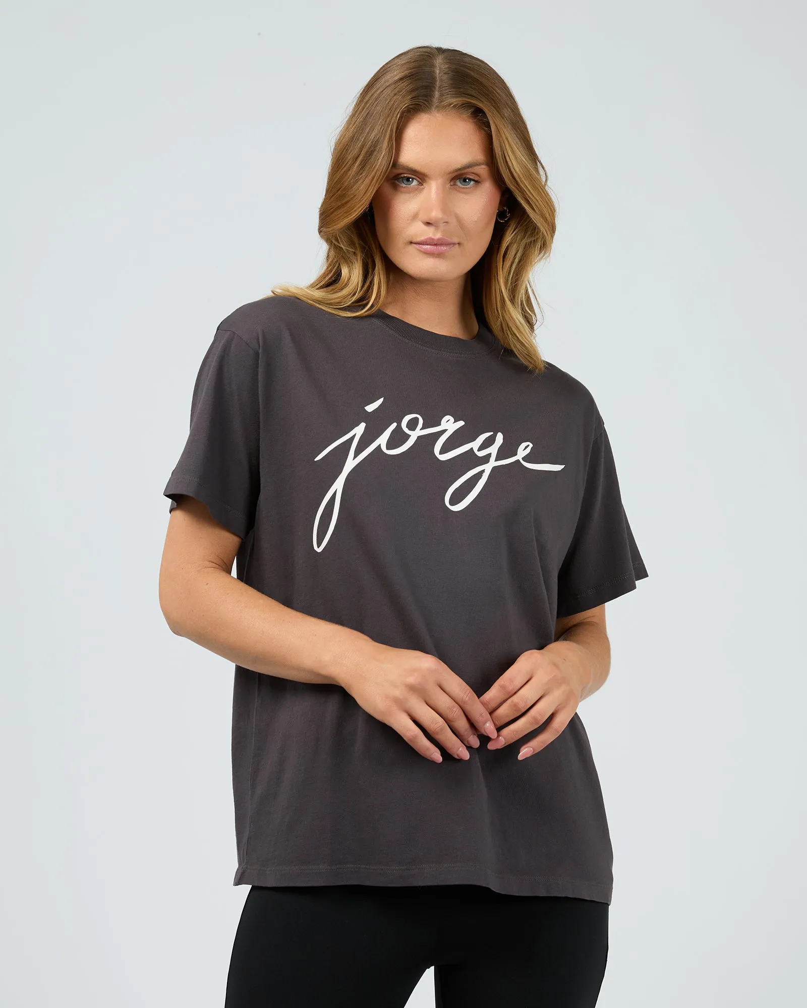 Jorge Script Tee Washed Black | Parallel