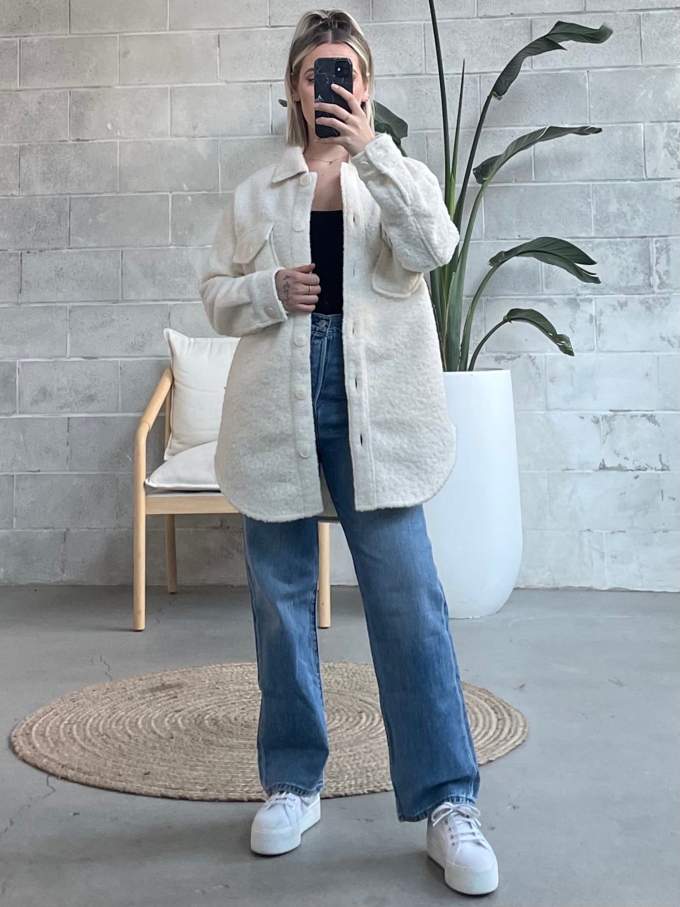 RD STYLE Jessie Boucle Shacket | Parallel