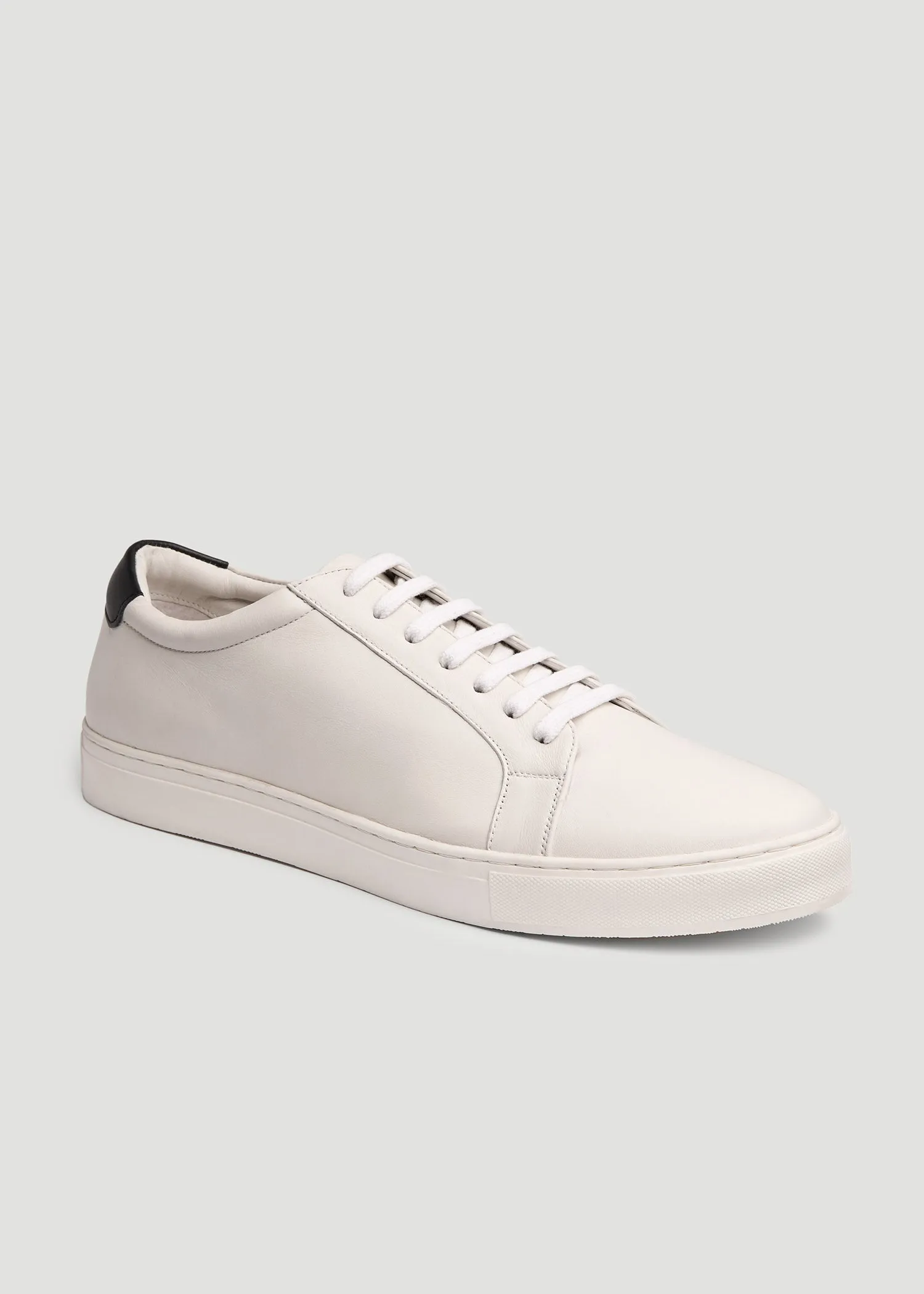 Cupsole Tennis Sneakers for Tall Men in White | Parallel
