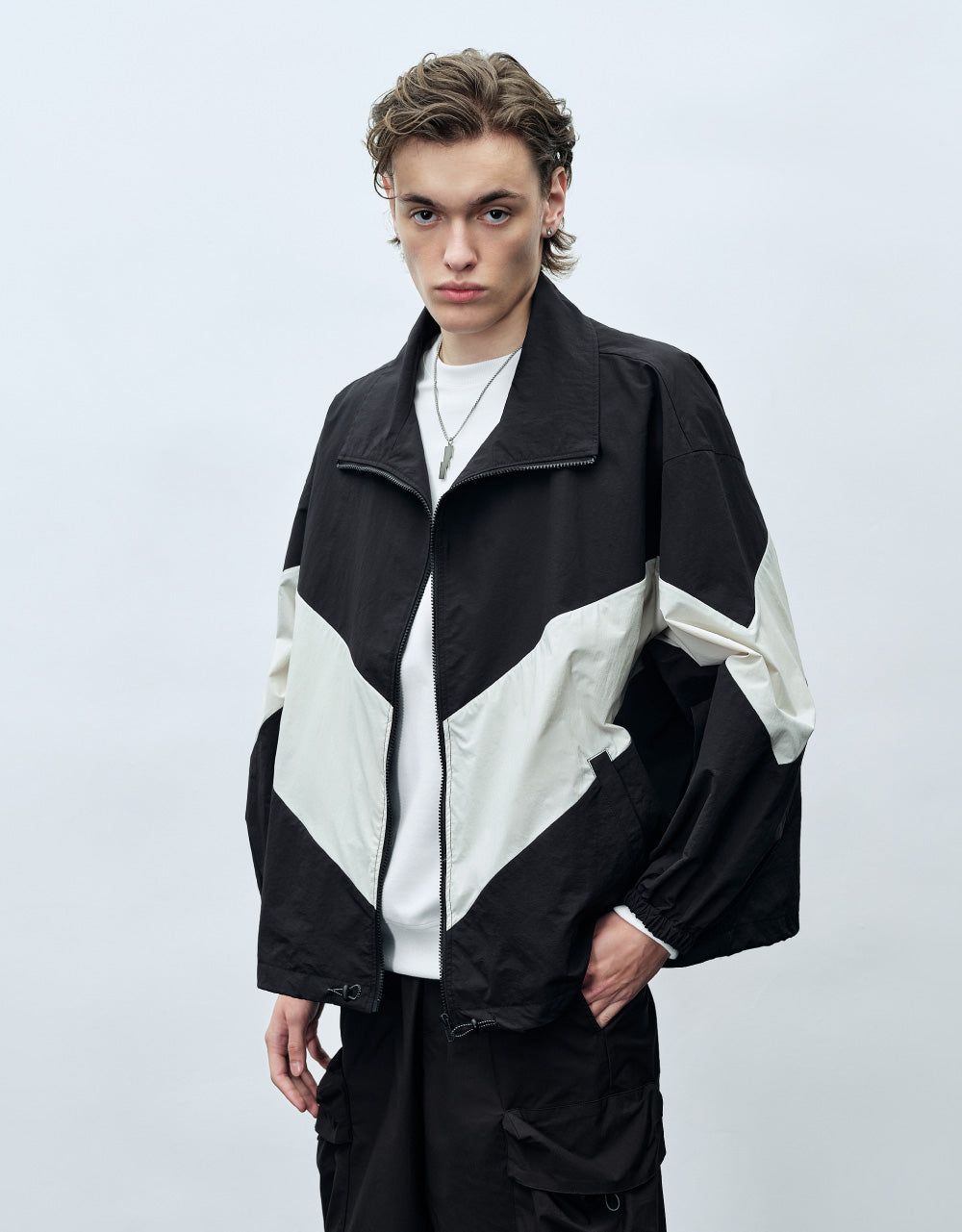 Contrast Stand Collar Jacket | Parallel
