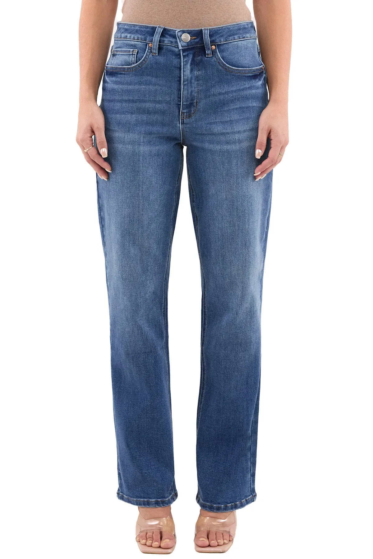 Dylan High Rise Straight Leg Jeans | Parallel
