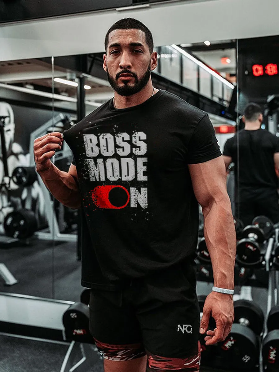 Boss Mode On Printed Men's T-shirt | Parallel