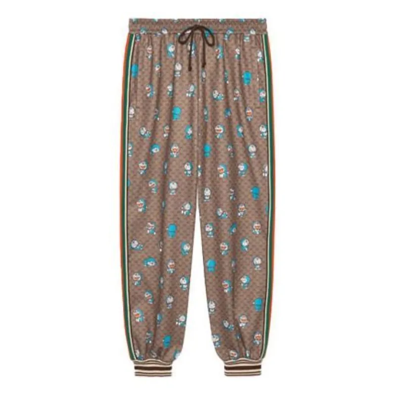 GUCCI x Doraemon SS21 Monogram Pants 'Brown' 654941-XJDEX-2138 | Parallel