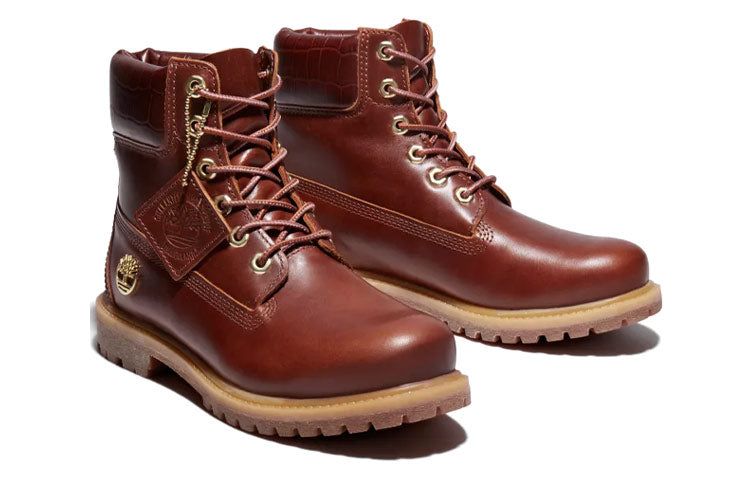 WMNS Timberland Safari Crocodile 6 Inch Waterproof Boot Red Brown A2GX7 Parallel