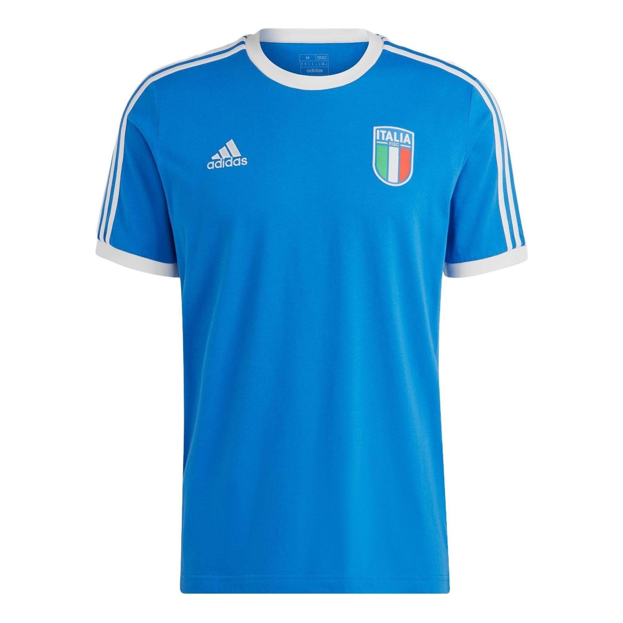 adidas Italy 3-Stripes Tee 'Blue' HT2185 | Parallel