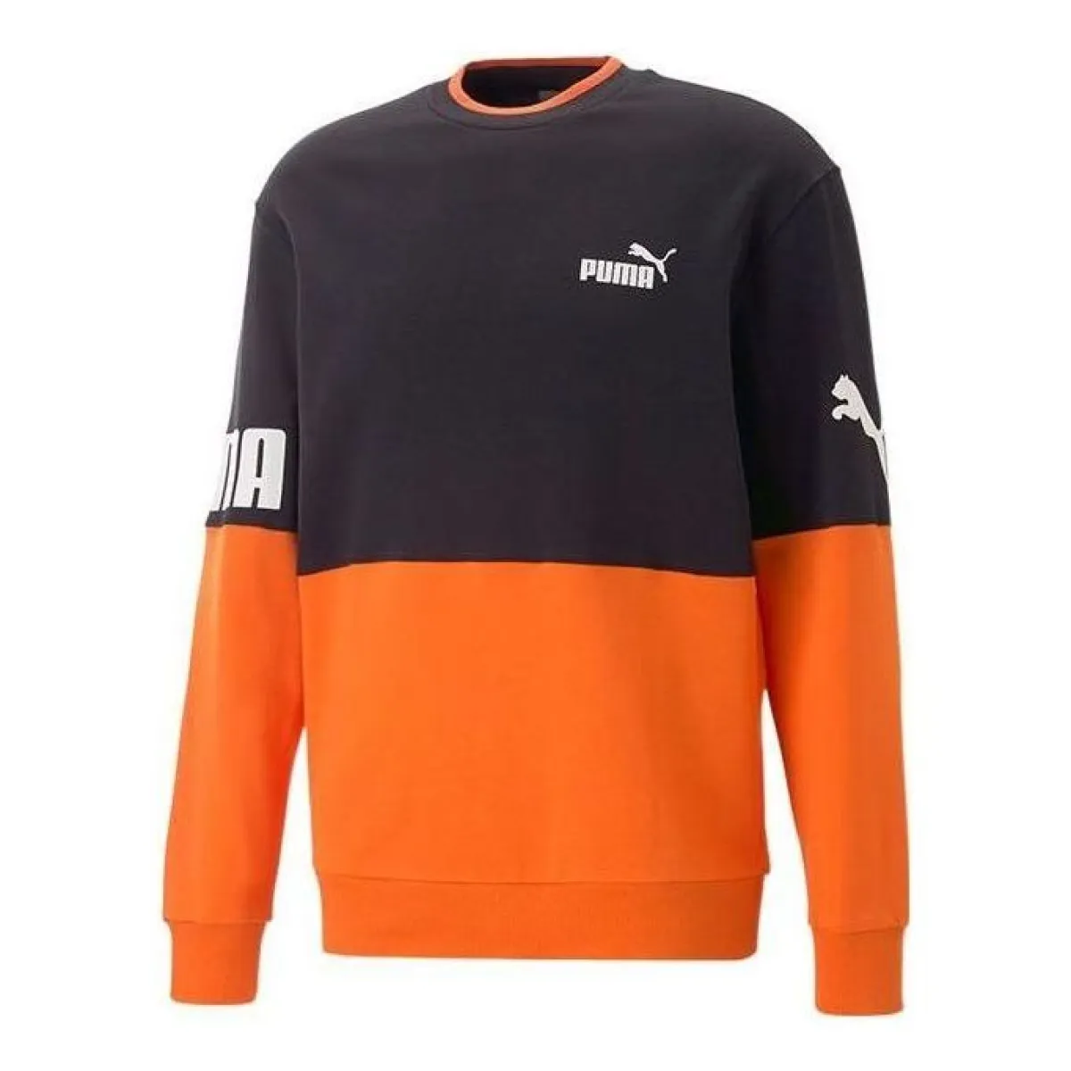 PUMA Power Colorblock Crew Long Tee 'Orange' 676666-23 | Parallel