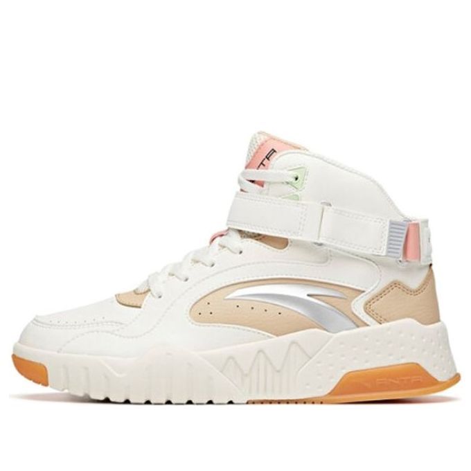 (WMNS) ANTA High-Top Sneakers 'White Brown Orange' 922048011-1 | Parallel