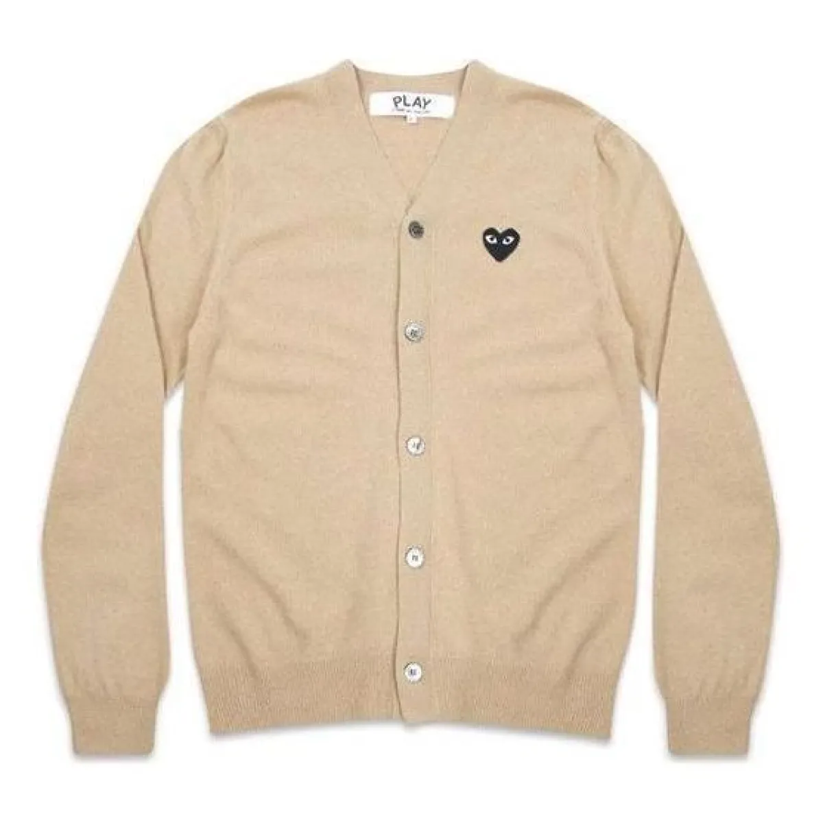 COMME des GARCONS PLAY Cardigan Black Emblem 'Beige' AZ-N024-051-3 | Parallel