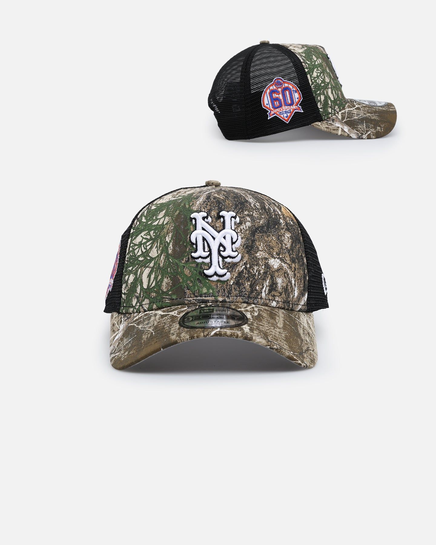 New Era New York Mets 'Real Tree' 9FORTY A-Frame Trucker Snapback ...