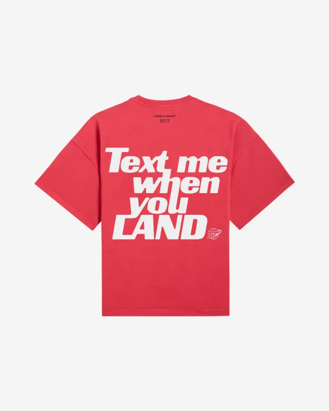LG x BÉIS Text Me When You Land Boxy Tee | Parallel