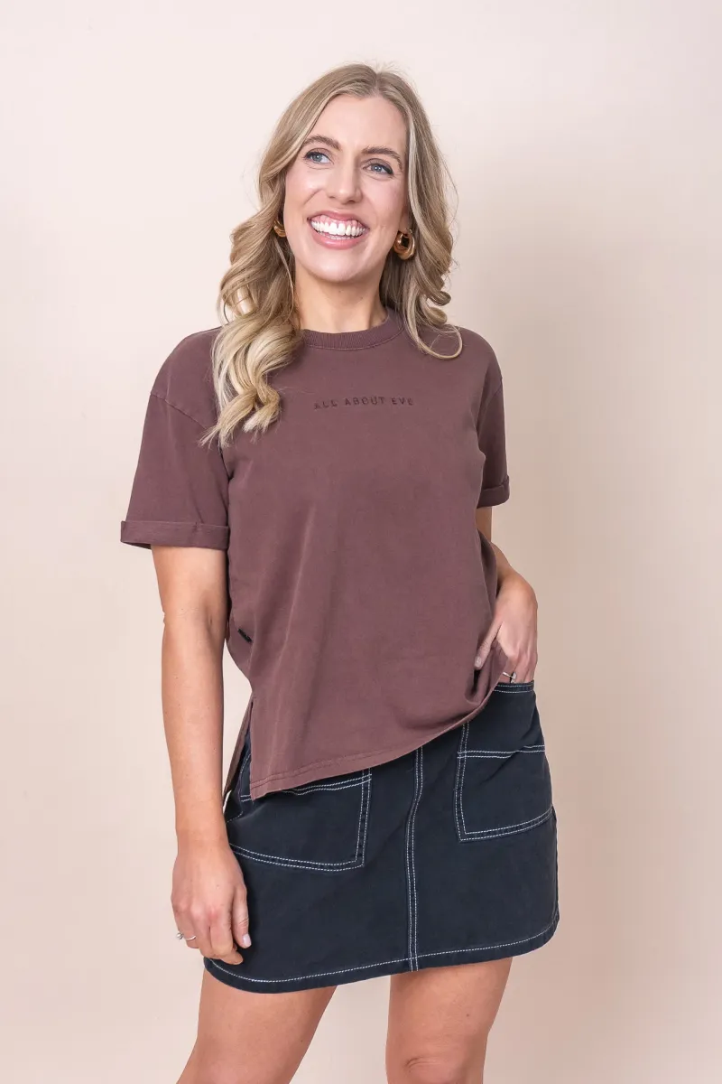AAE Washed Tee in Brown - All About Eve | Parallel