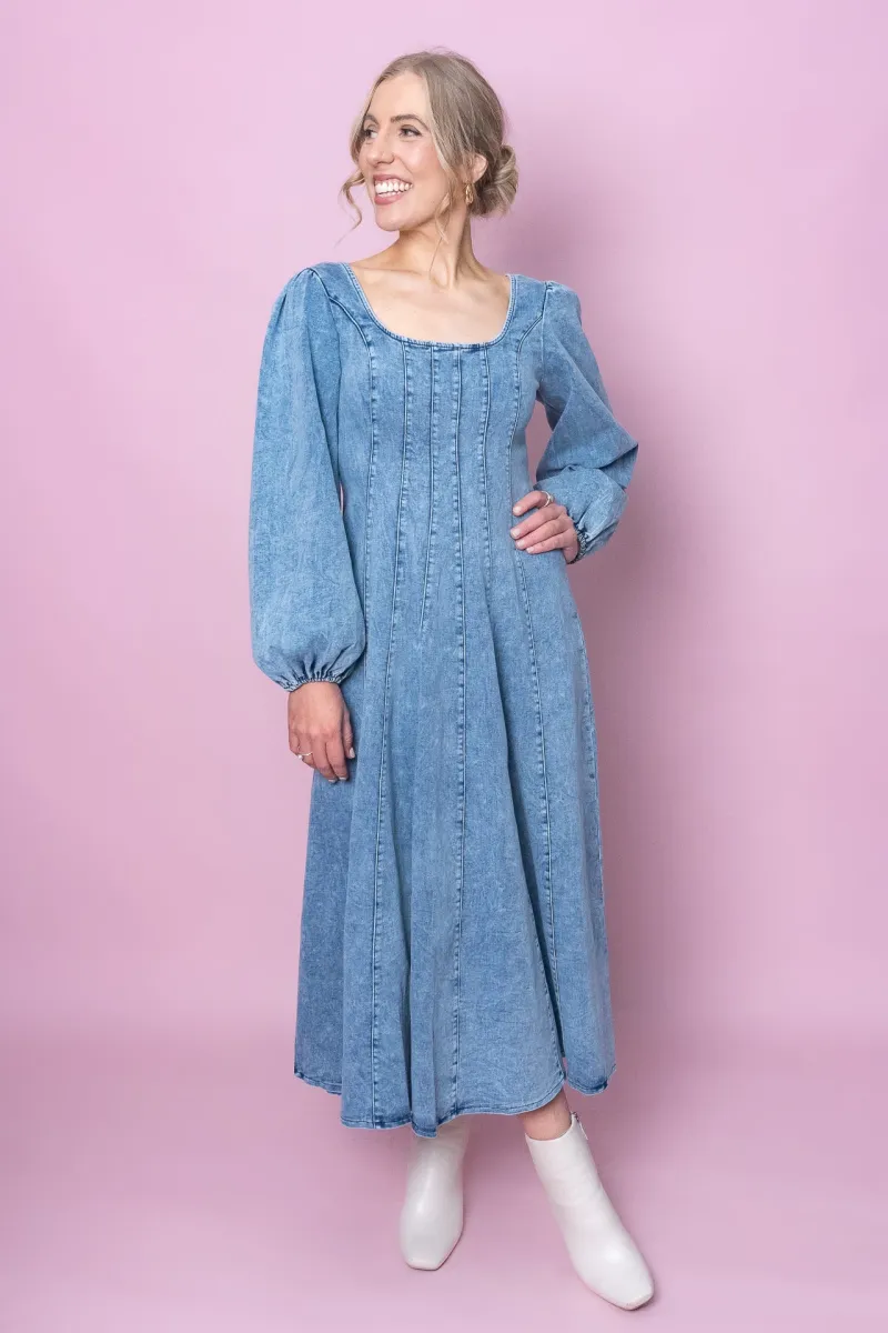 Andy Dress in Light Denim | Parallel