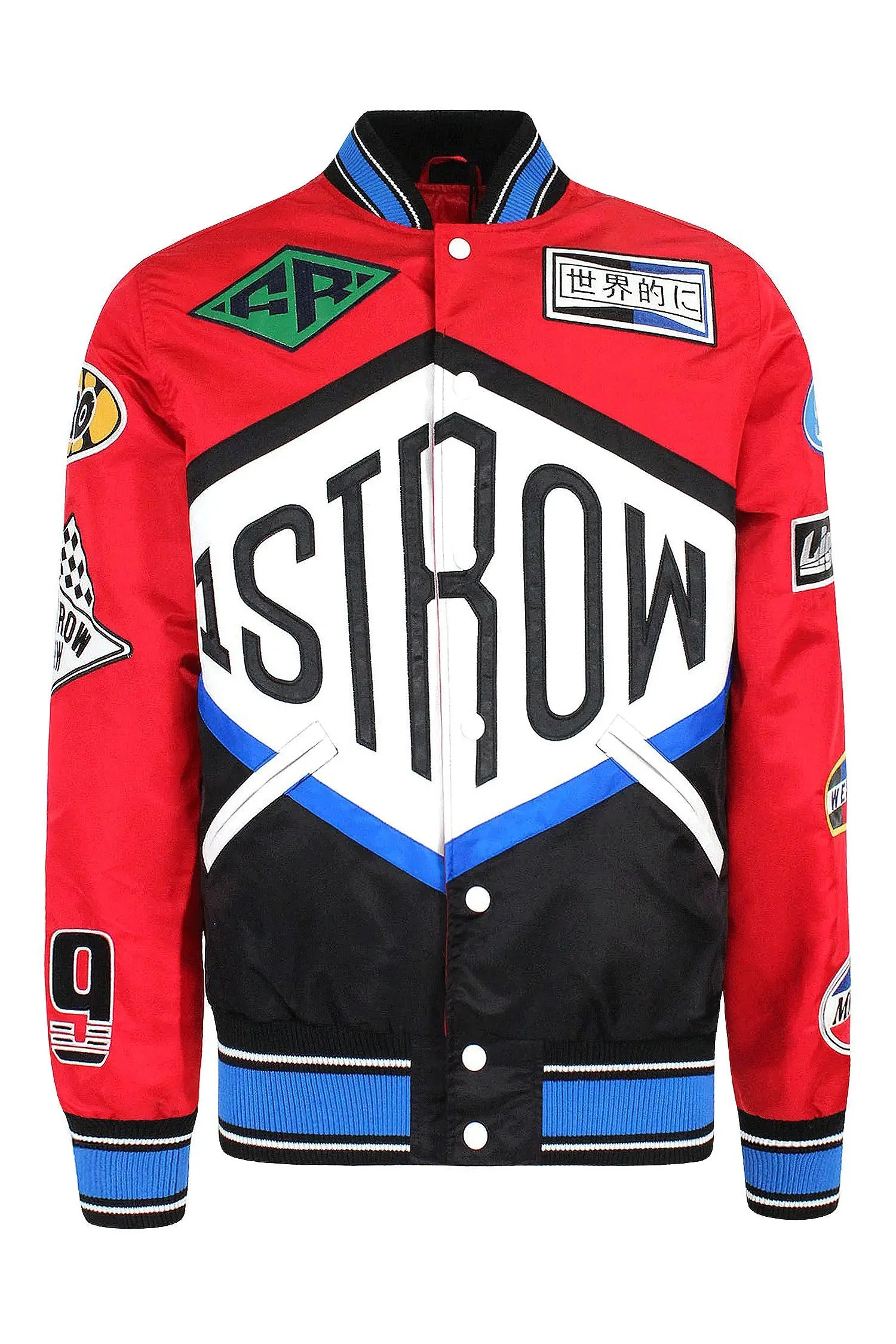 Men's Racing Embroidered Patched Varsity Jacket | Parallel