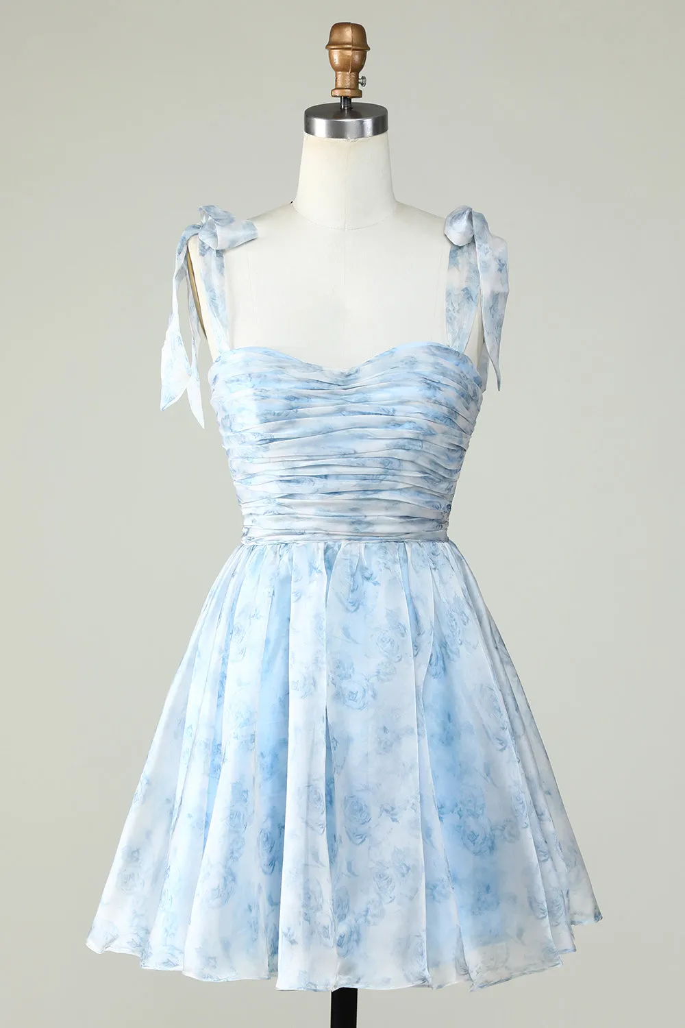 Blue A Line Spaghetti Straps Homecoming Dress | Parallel