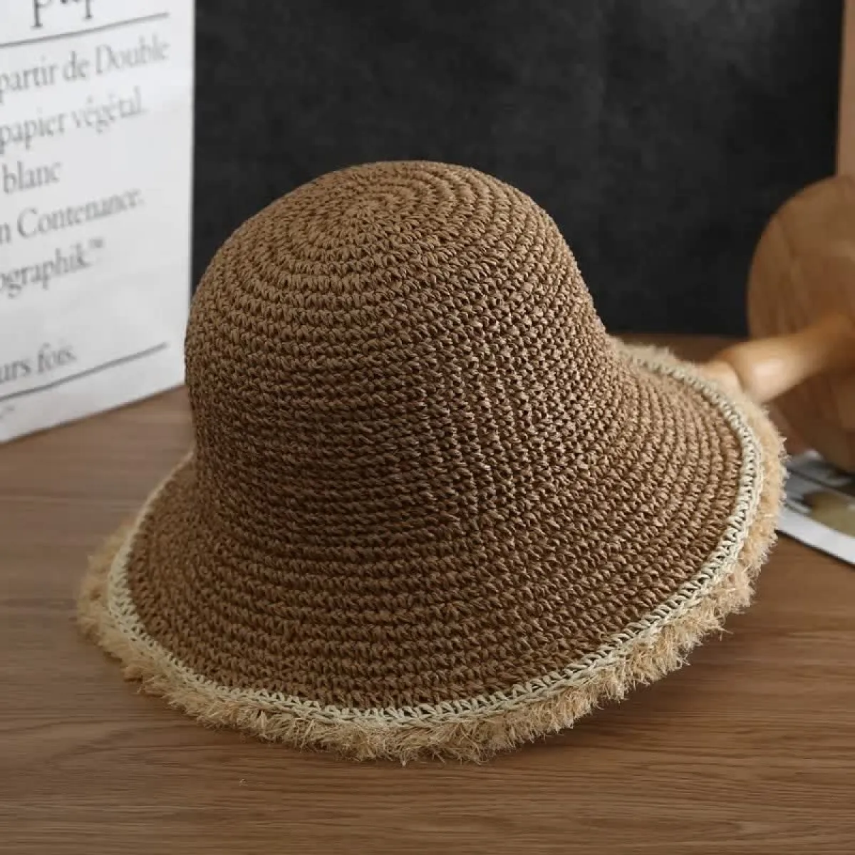 Women's Spring Summer Hat Floppy Foldable Straw Hat | Parallel
