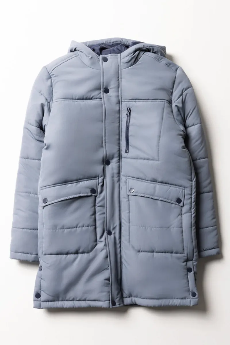 Puffer Parka Jacket Blue | Parallel