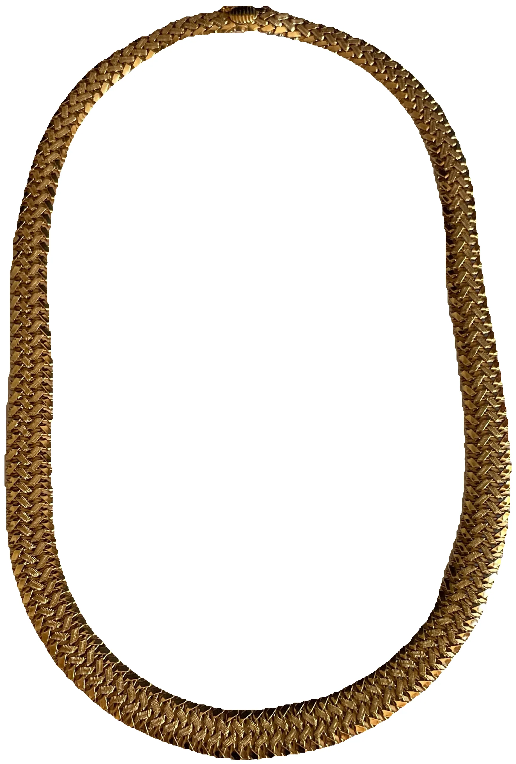 Collier plat en or jaune 18 carats. | Parallel